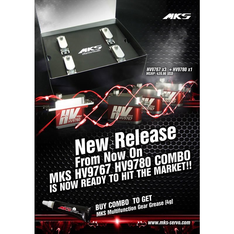3x HV9767 und 1x HV9780 HV Digital Servo combo, 339,99